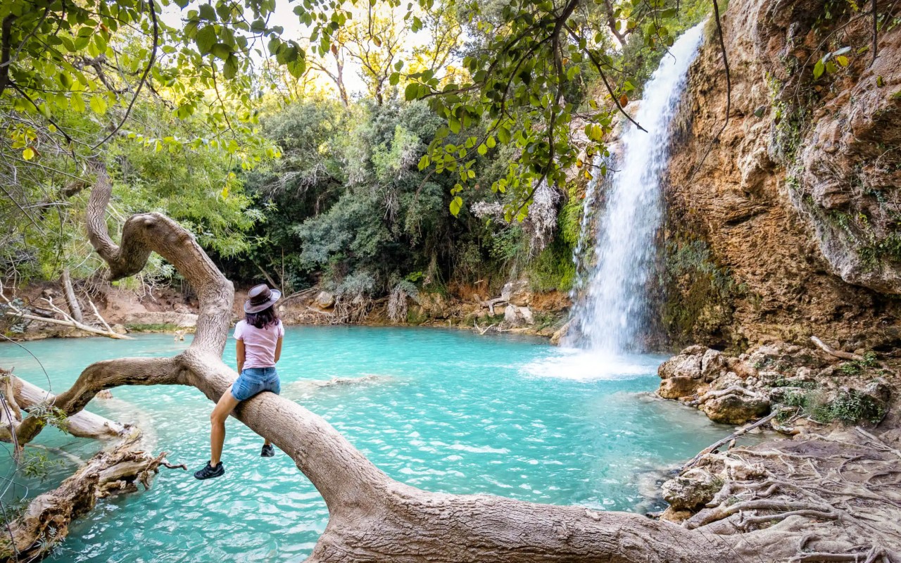 Cascade de Sillans beautiful waterfall in the South of France